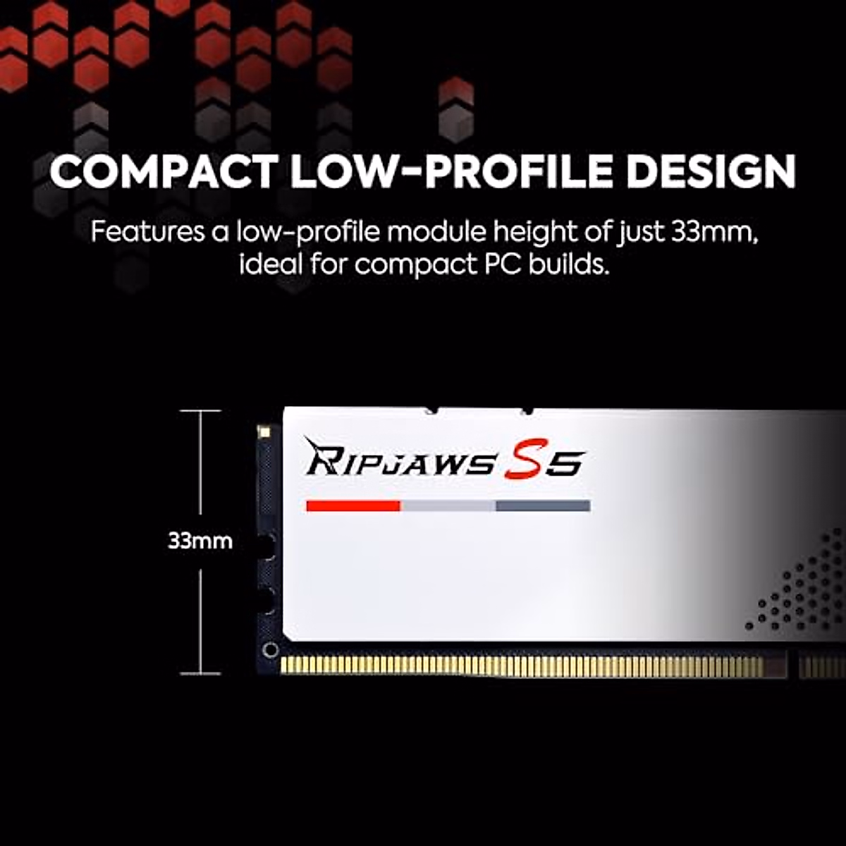 G.SKILL Ripjaws S5 Series (Intel XMP 3.0) DDR5 RAM 32GB (2x16GB) 6000MT/s CL32-38-38-96 1.35V Desktop Computer Memory UDIMM - Matte White (F5-6000J3238F16GA2-RS5W)