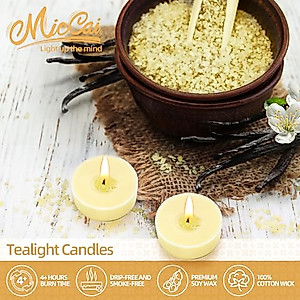 MicCai Vanilla Scented Small Candles - 8 Pack | Burning time 4-5 Hours Each | Made of Natural Soy Wax | Create a Relaxing Atmosphere | Scented Home Decor-Tea Candle-Vanilla Series