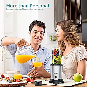 CHULUX 1000 Watt High Speed Bullet Blender for Shakes and Smoothies Countertop Kitchen Blender for Frozen Fruit & Veggies Capacity with 35OZ & 15OZ Two Blending Cups and One 20OZ Travel Bottle