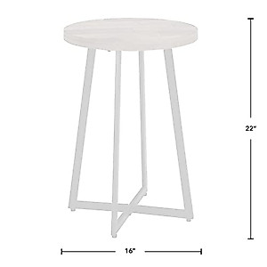 FirsTime & Co. Miles Rustic Table, 22"H x 16"W x 16"D, Natural, Aged Black