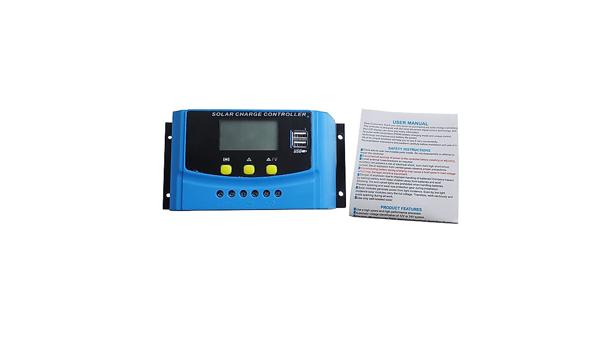 HUINE 40A LCD Solar Charge Controller for Off-Grid Solar Systems