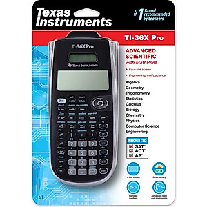 Texas Instruments TI-36X Pro Engineering/Scientific Calculator | 9.7 Inch | Black.