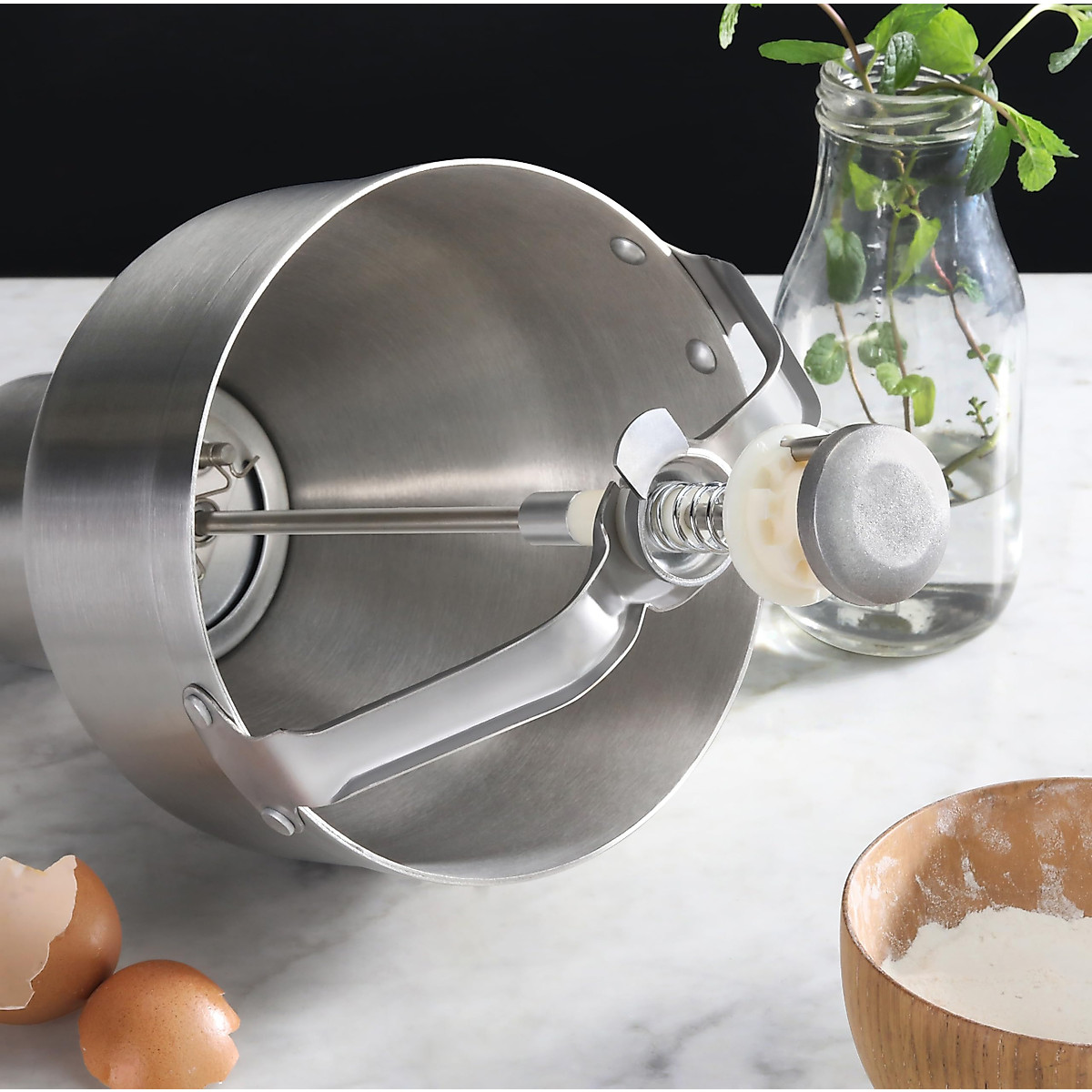 New Star Foodservice 37470 Commercial Grade Stainless Steel 18/8 Pancake Dispenser with Stand, Silver