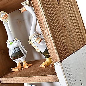 K KILIPES Nautical Wood Lighthouse Shelf Decor, Wall Mounted Hanging Light House Shelf for Beach Theme Bathroom Living Room Home Decor