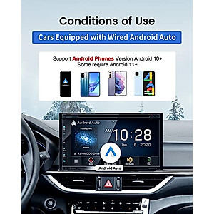 Wireless Android Auto Car Adapter CarlinKit A2A Dongle for Cars only Support Original Wired Android Auto, Instant Connection- Easy Setup- 5 GHz WiFi- GPS Navigation Fast Transmission…