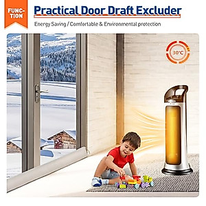 MAGZO Door Draft Stopper 36 Inch-Beige, Under Door Draft Blocker Air Stopper Door Bottom Insulation Snake Draft Stopper