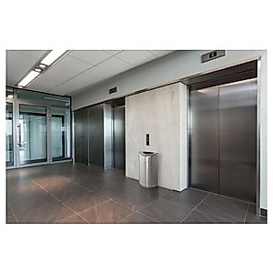 Rubbermaid Commercial Executive Series Eclipse Trash Can, 30 Gallon, Black, FGR2030EPLBK