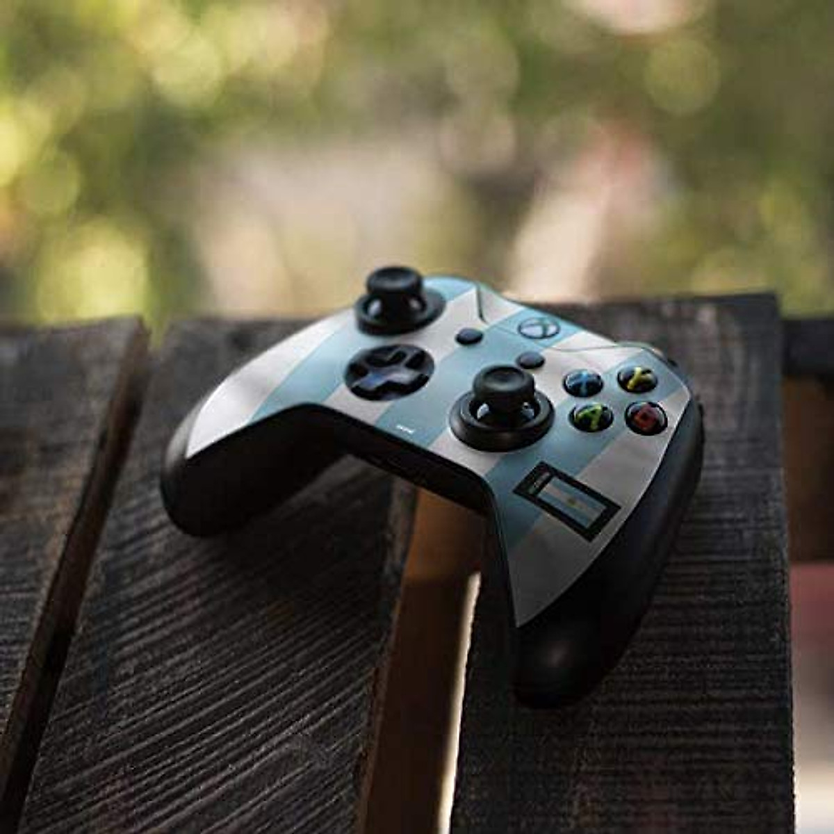 Skinit Decal Gaming Skin Compatible with Xbox One S Controller - Originally Designed Argentina Soccer Flag Design