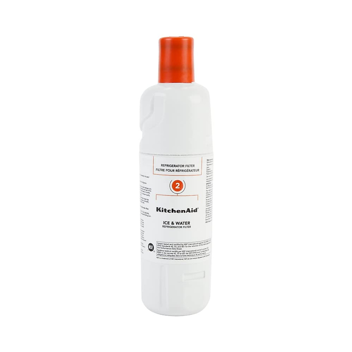 KitchenAid KAD2RXD1 Ice, Orange Refrigerator Water Filter 2-KAD2RXD1, Single-Pack