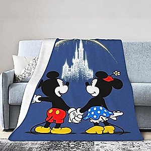 Funny Mouse Blanket Ultra Soft Warm Throw Blanket Suitable for Adults and Children to Use 80"X60" Resistant Kawaii Cartoon Bow tie Fuzzy Bedding for Traveling Camping Couch Sofa Gifts A- 15