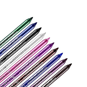 Wismee 10 Colors Eye liner Pen Colorful Set Professional Pearl Eye liner Kit Soft Metallic Eye liner Eyeshadow Pencil Long Lasting Eye liner Pen Cosmetic Kit Eyes Makeup Set for Women