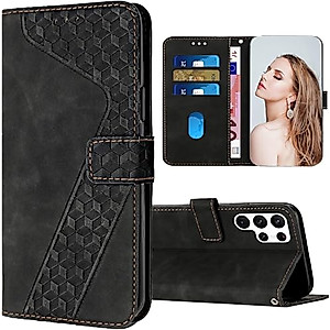 Yiminu.DS Compatible with Xiaomi 13 Lite Case, PU Leather Flip Wallet Mobile Phone Case, Shockproof Flip Case, Protective Case with Folding Stand Function and Card Slots, Black