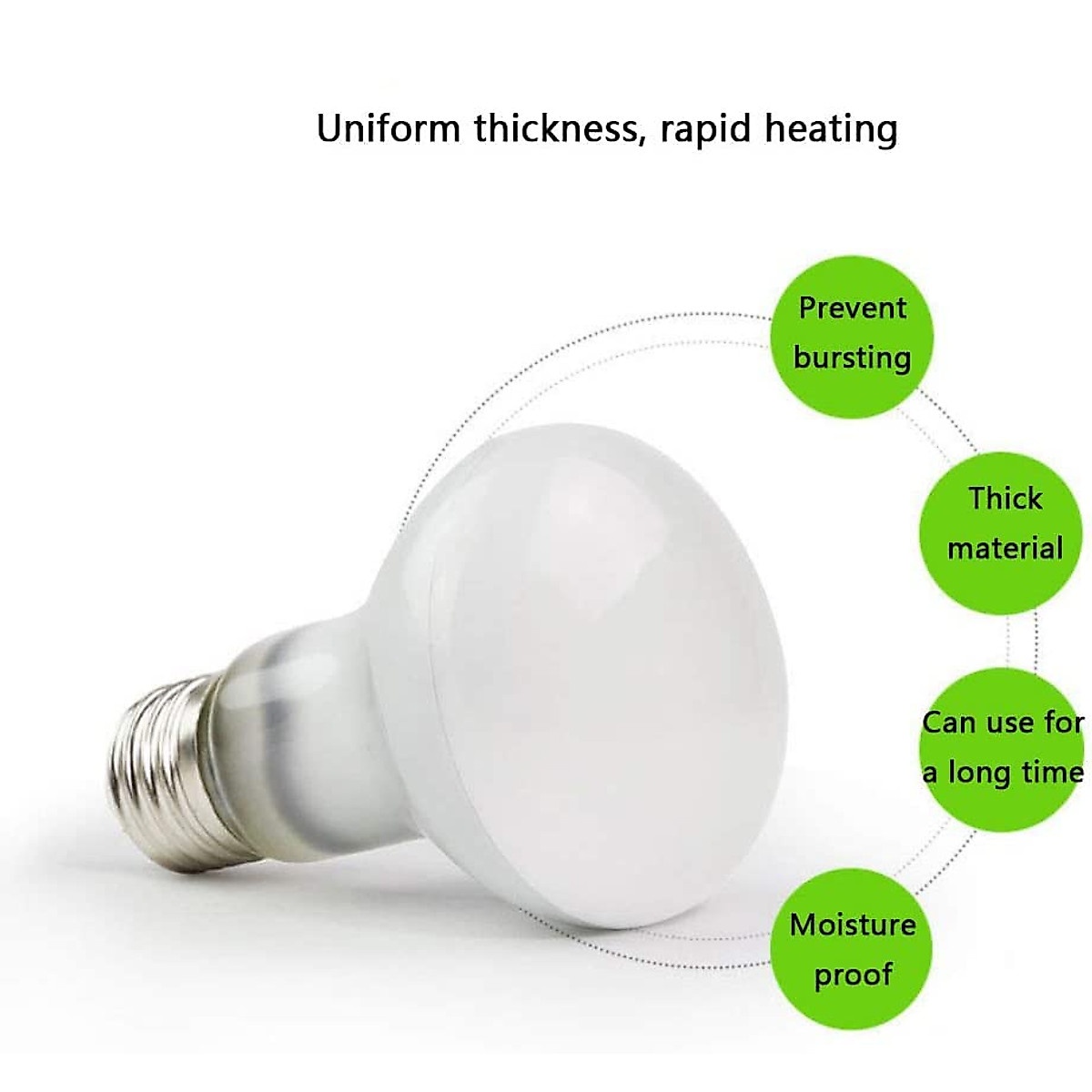 MaoTopCom 50W Basking Spot Heat Lamp Bulbs(2 Pack), 110V Reptile Mercury Vapor Bulbs Soft White Poly Sand Light Dome Bulb for Reptile and Amphibian Use, as Tortoise Lizard