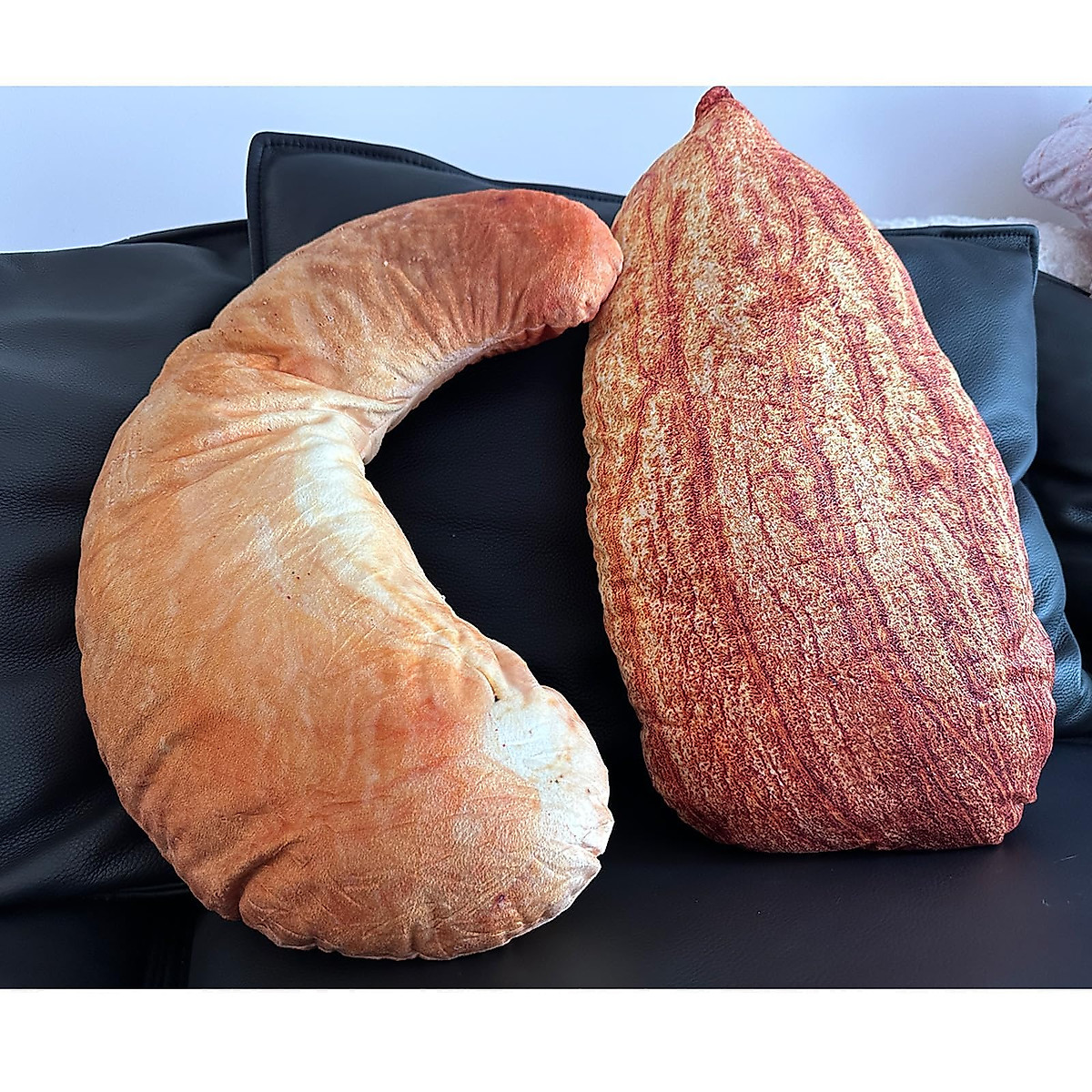 Whlo4U Simulation Almond Plush Pillow, Almond Stuffed Plush Throw Pillow, Home Sofa Decoration, Birthday Christmas Funny Gift for Kids Adults