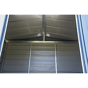 Arrow Select 6' x 7' Outdoor Lockable Steel Storage Shed Building, Blue Grey