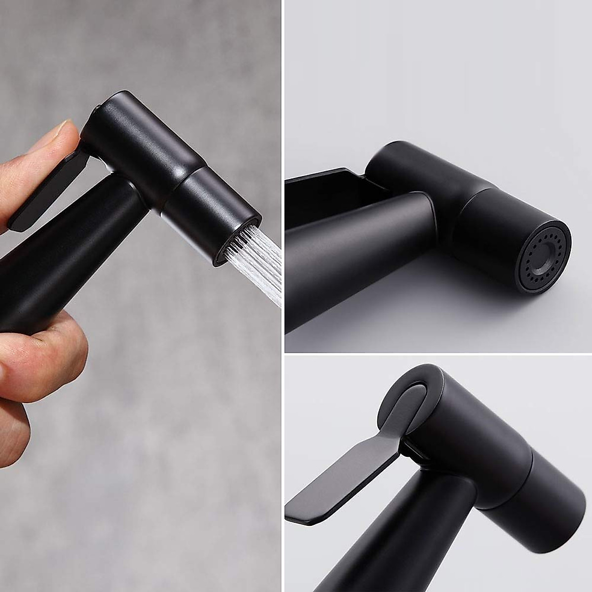 BULUXE Black Pot Filler Kitchen Sink Faucet with Sprayer, Modern Single Handle Retractable Wall-Mount Pot Filler Faucet with Swing arm in Matte Black Solid Brass