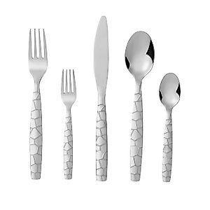 Bon Mosaic 20-Piece Stainless Steel Flatware Silverware Cutlery Set, Include Knife/Fork/Spoon, Mirror Polished, Dishwasher Safe, Service for 4