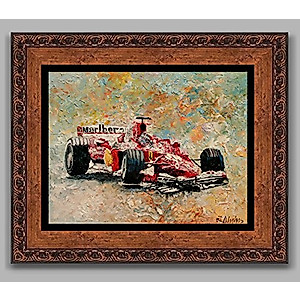 Wheel Lift, Ferrari Formula 1 Grand Prix Racing Motorsport Painting By Internationally Renown Painter Andre Dluhos