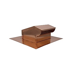 Copper Rooftop Exhaust Vent Cap with Damper (10 Inch)