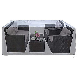 HAPLIFE Patio Furniture Set Covers Outdoor Conversation Set Covers Sectional Garden Sofa Covers Chair Loveseat Covers Waterproof Dust Protective