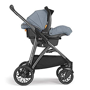 Chicco Corso Modular Travel System, Corso Stroller with KeyFit 30 Zip Infant Car Seat and Base, Stroller and Car Seat Combo, Infant Travel System | Silverspring/Grey
