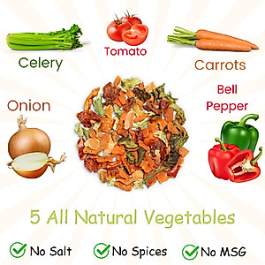 Deluxe Dried Vegetable Soup Mix by Its Delish, 24 Oz (1.5 Lb) Jumbo Container of Dehydrated Vegetables