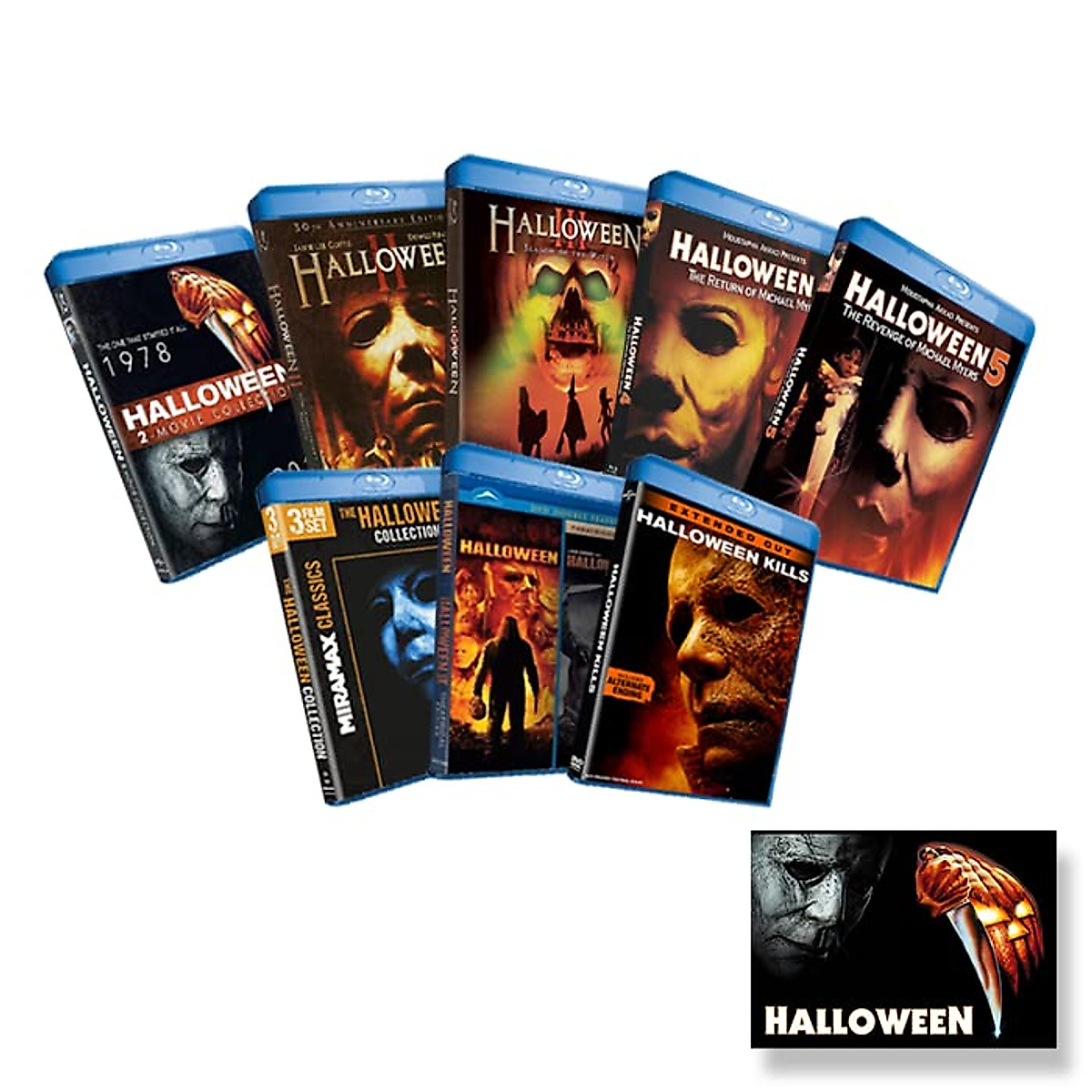 "What's Halloween Without Michael Myers" Bluray Collection: Every Halloween; Original, Rob Zombie, and Reboot With Bonus Art Card