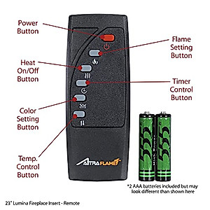 Ameriwood Home Lumina Fireplace Stand for TVs, up to 70", Black Oak