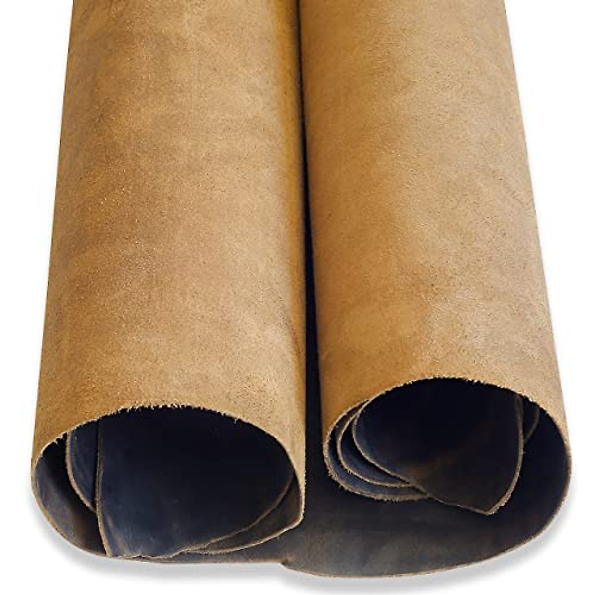 Toprank Genuine Leather Sheets for Crafts 12''X12'' Precut Full Grain Leather Tooling Leather (1.6mm) Cowhide Leather Pieces Square, Sand