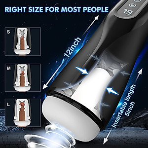 Automatic Sucking Masturbator with 9 Suction & Vibration & Heating Sex Toys Hands Free Pocket Pussy Adult Male Stroker 3D Textured Men’s Blowjobsex Machine