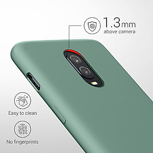 kwmobile Case Compatible with OnePlus 6T Case - TPU Silicone Phone Cover with Soft Finish - Forest Green