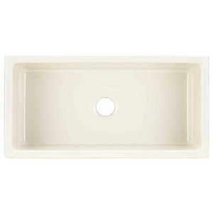 Signature Hardware 933888-36 Mitzy 36" Single Basin Fireclay Reversible Farmhouse Sink with Smooth Apron
