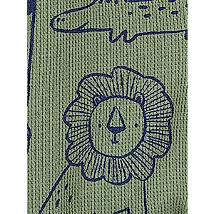 Simple Joys by Carter's Baby Boys' 2-Way Zip Thermal Footed Sleep and Play, Pack of 2, Brown Double Stripe/Olive Forest Animals, 3-6 Months