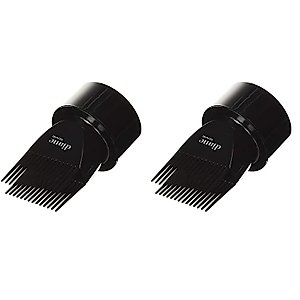 Diane Dryer Pick Attachment – Blow Dryer Comb Attachment, Fits Most Dryers with 2” Barrels – Black – D27WN2 (Pack of 2)