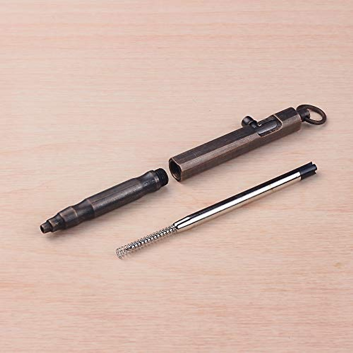 SMOOTHERPRO Solid Brass Bolt Action Pen Square Shape for Pocket Business EDC Signature Color Bronze(BR631)