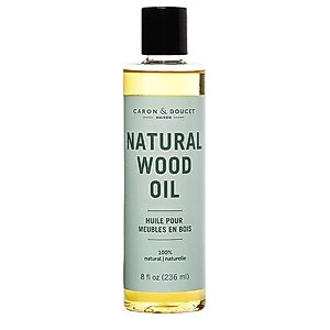 CARON & DOUCET - Natural Wood Conditioning Oil - 100% Plant Based Wood Conditioning and Polishing Oil - Orange Scented - Suitable for Natural Wood Furniture (8oz)