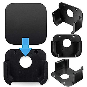 TV Mount Compatible with Apple TV 4K HD 4th 5th Gen, Auswaur Wall Mount Bracket Holder Compatible with Apple TV HD 4K with Black Silicone Siri 2021 2nd / 3rd Gen 2022 Remote Control Protection Case