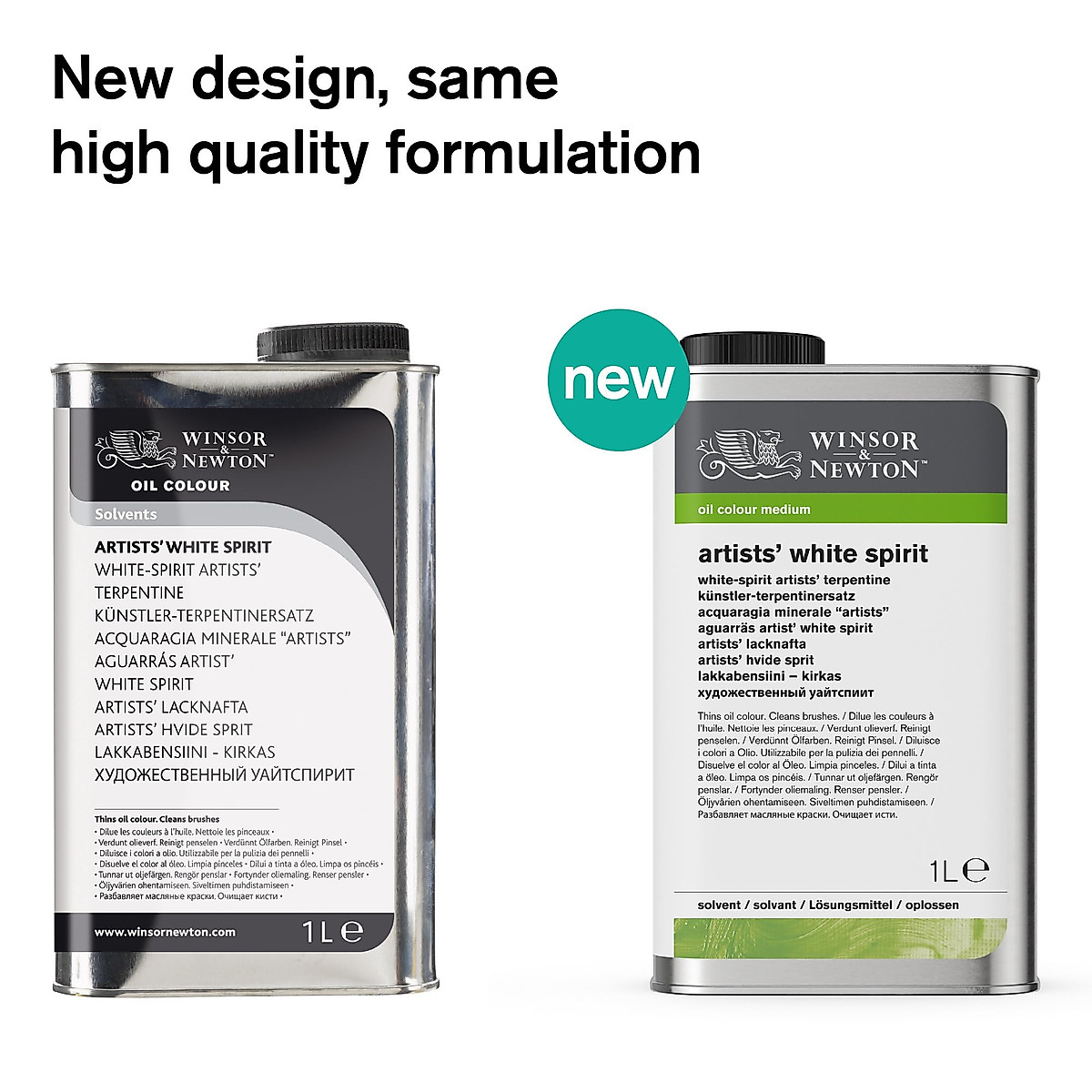 Winsor & Newton Artists' White Spirits, 1 Litre (33.8-oz) Can