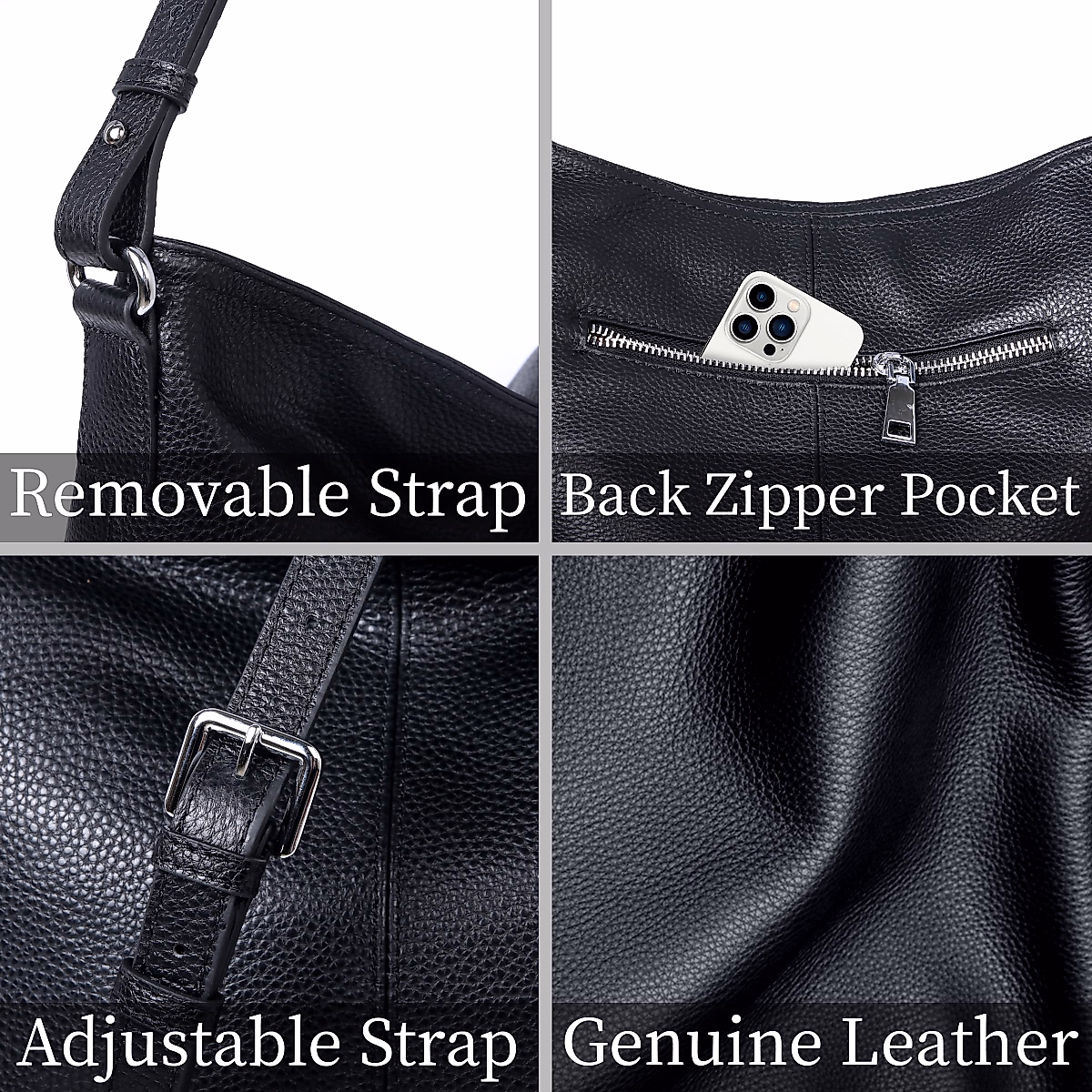 Iswee Womens Genuine Leather Handbags Tote Bag Shoulder Bag Top Handle Satchel Designer Ladies Purse Hobo Crossbody Bags (IR013-Wine)