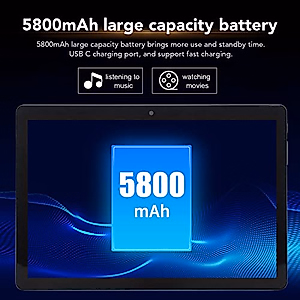 10.1in Tablet 11 Tablet, Octa Core Processor, 8GB RAM 256GB ROM, 1920x1200 IPS Touch Screen, 5MP+13MP Cameras, WiFi, BT, 6000mAh, 4G Dual SIM Tablet, Blue