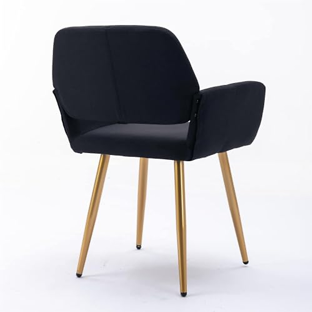 Generic Black Modern Multi-Purpose Dining Office Chair, No Wheels, Non-Rolling, Heavy Duty Metal Legs, 300 lbs Weight Limit