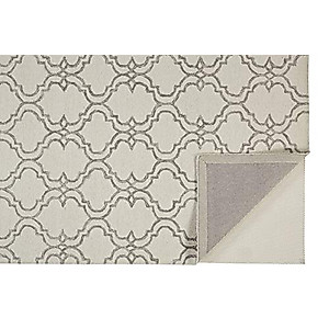 Feizy Rugs - Rhett Ornamental Trellis Print Rug, Warm Gray/Ivory, 8ft x 10ft Area Rug