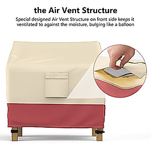 【Upgraded】 Heavy Duty Patio Chair Covers, Lounge Deep Seat Cover, U-COMSO Waterproof Lawn Patio Outdoor Furniture Covers (37" W×40" D×30" H - 2 Pack)