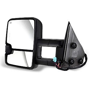 FEIPARTS Tow Mirrors Fit for 2003-2006 for Chevy for GMC Sierra Pickup Yukon Yukon XL Yukon Denali for Cadillac Escalade All Model Towing Mirrors Pair Left and Right Power Heated Turn Signal Light