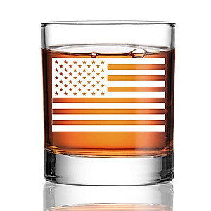 Perfectinsoy American Flag Whiskey Glass, Perfect Glass as a Christmas, Veterans Day, Father’s Day, 4th of July, or Birthday Gift for Dad