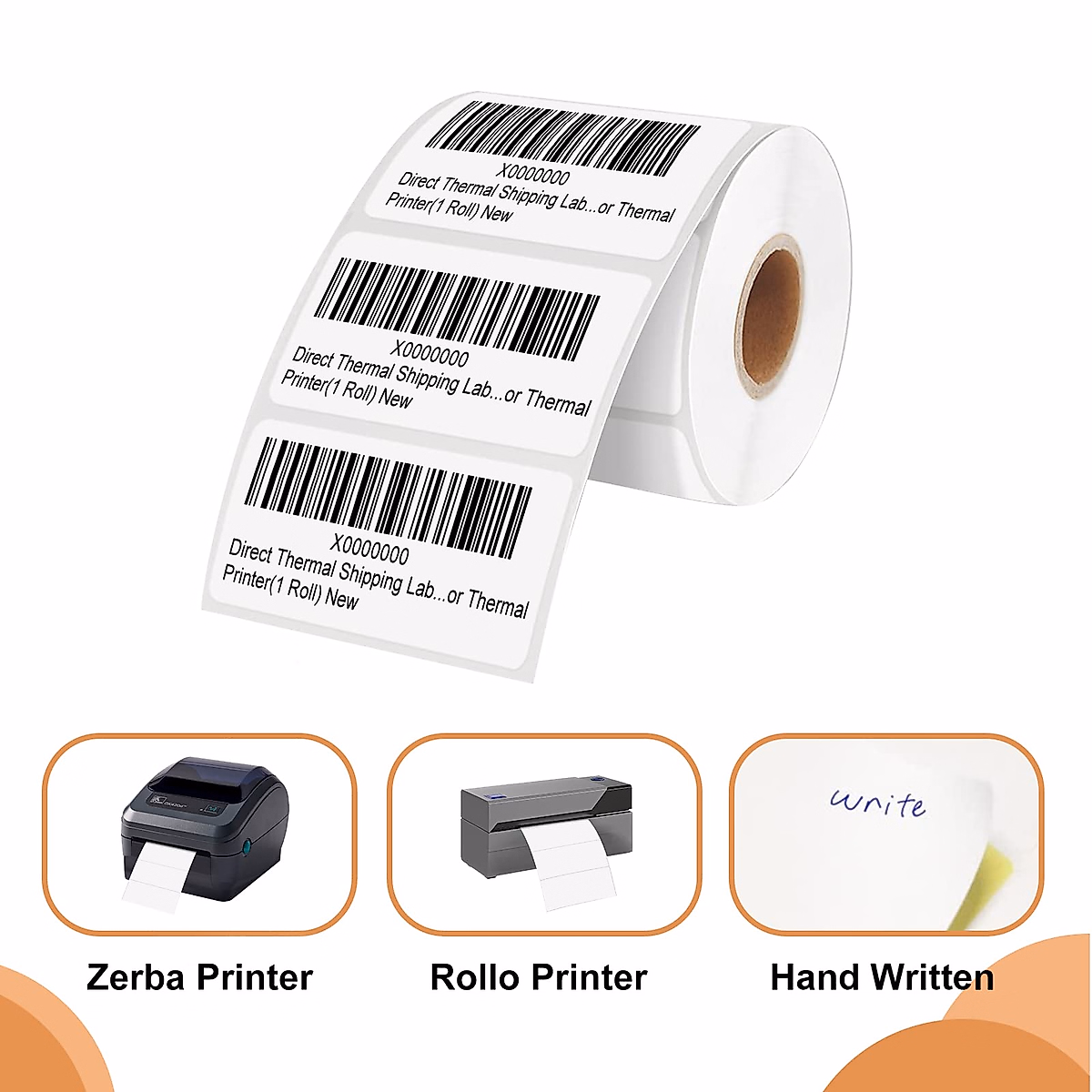 Tapsin 2" X 1” Direct Thermal Labels - Address Labels Compatible with Roll & Zebra Desktop Label Printers for Shipping Address Mailing Barcode Labels (1000 Labels/Roll, 1 Roll)