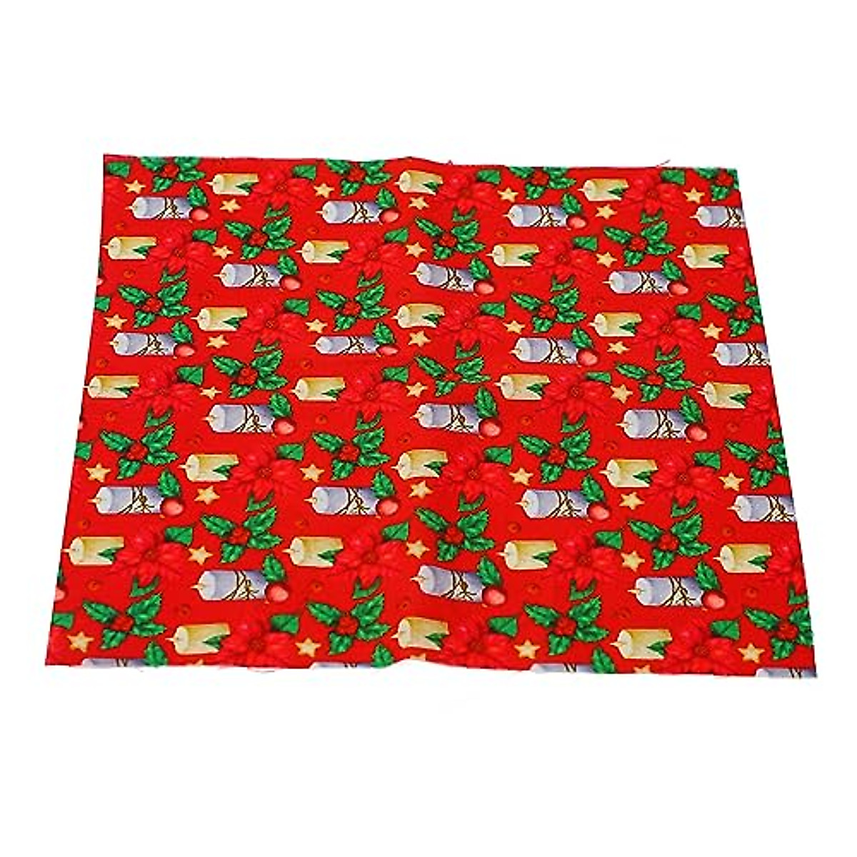 10 Pieces Christmas Fabric Bundles Sewing Quilting Craft Multi Color Cotton Squares Patchwork Christmas Bells Tree Element Printing Fabric for DIY Dress Apron Party Supplies