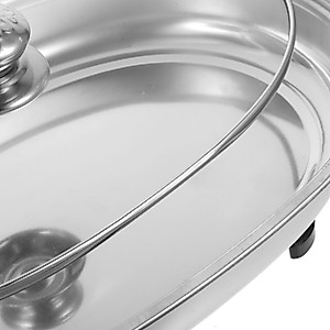 Stainless Steel Buffet Serving Dish Buffet Server Dish Buffet Snack Tray Food Plate for Buffet Stainless Steel Serving Tray Kitchen Food Holder Buffet Foods Holder Buffet Plates