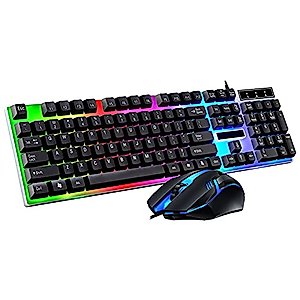 MuYiYi11 Receiver 2Pcs/Set G21B Office Mouse Backlight Wired USB Mechanical Gaming Keyboard Mouse for Office Office Mouse for Home Computer Peripherals