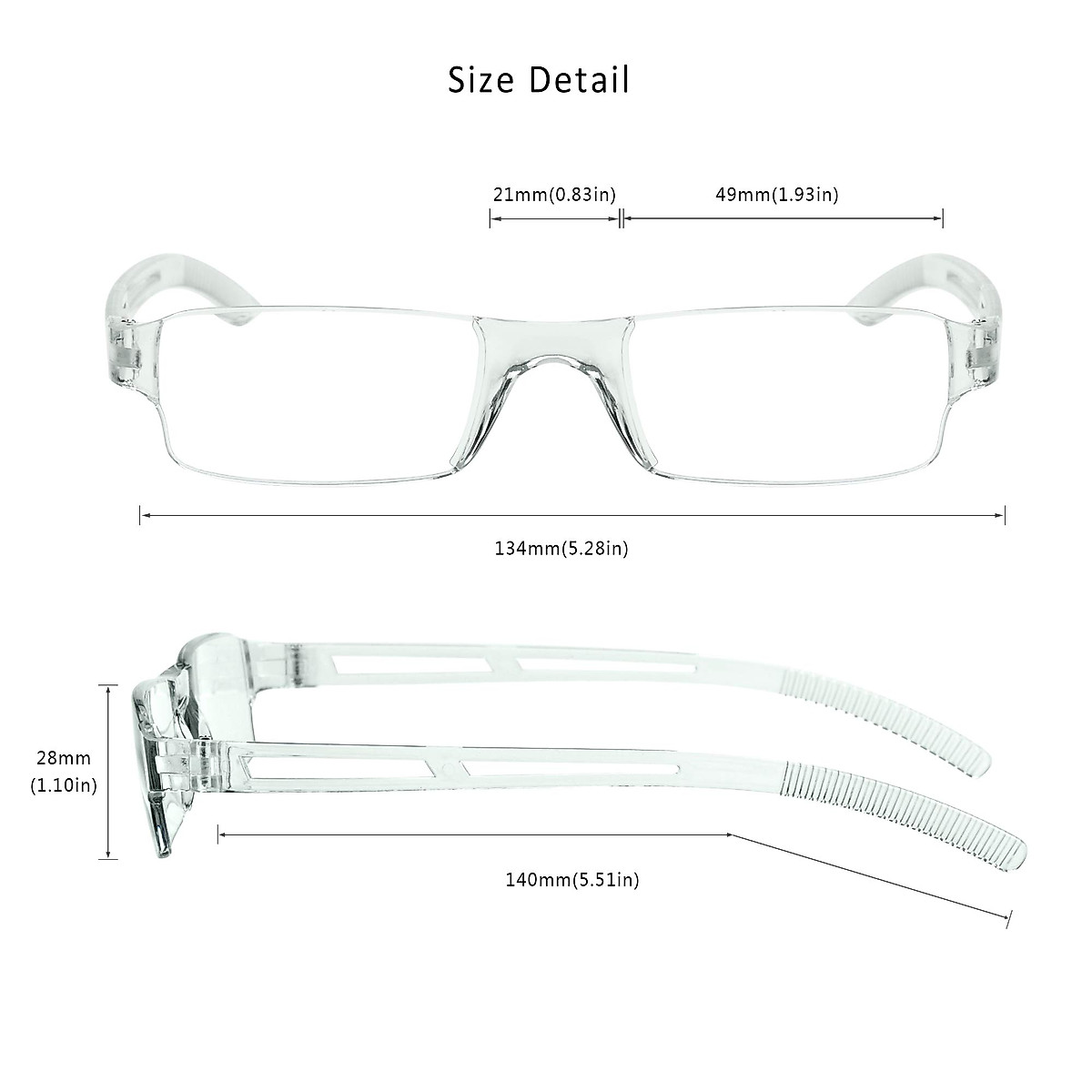 LifeArt 4 Pairs Reading Glasses, Blue Light Blocking Glasses, Computer Reading Glasses for Women and Men, Fashion Rectangle Eyewear Frame(4 Clear, 3.00 Magnification)